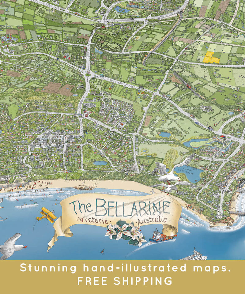 Melbourne Gifts · Map Illustration · The Melbourne Map