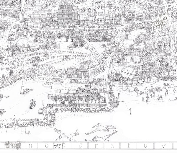 The Portarlington Map - Black & White - The Melbourne Map
