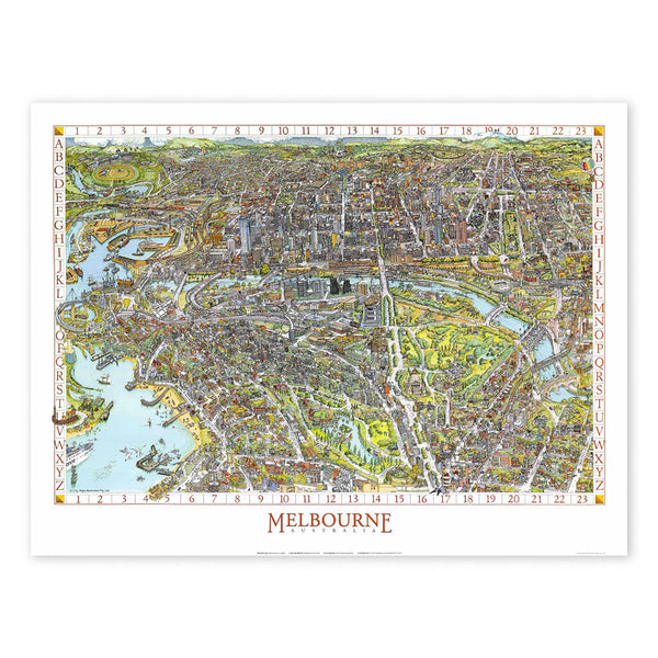 Vintage Maps - The Melbourne Map