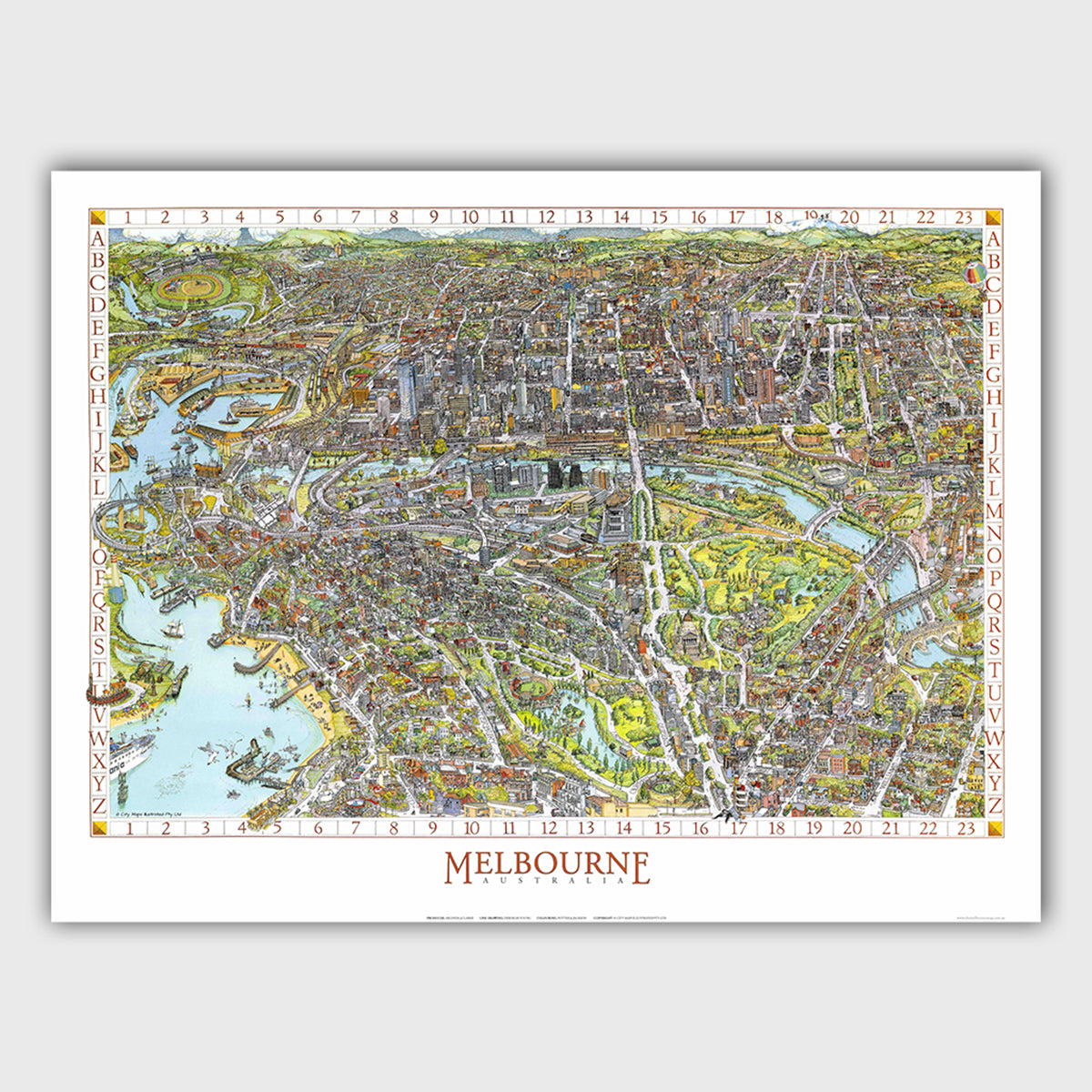 Vintage Melbourne Map 1991 - Jigsaw Puzzle - The Melbourne Map