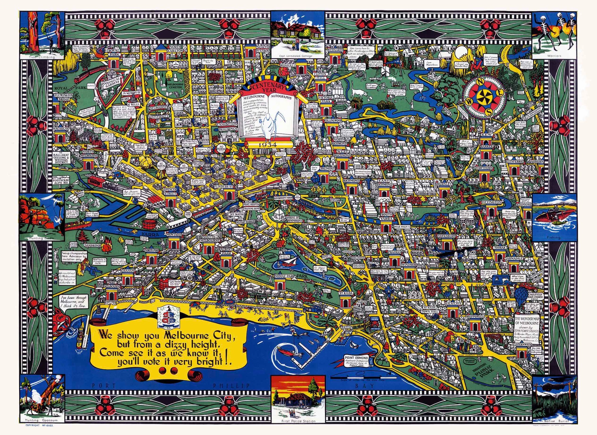 Wonder Map of Melbourne 1934 Jigsaw Puzzle - The Melbourne Map