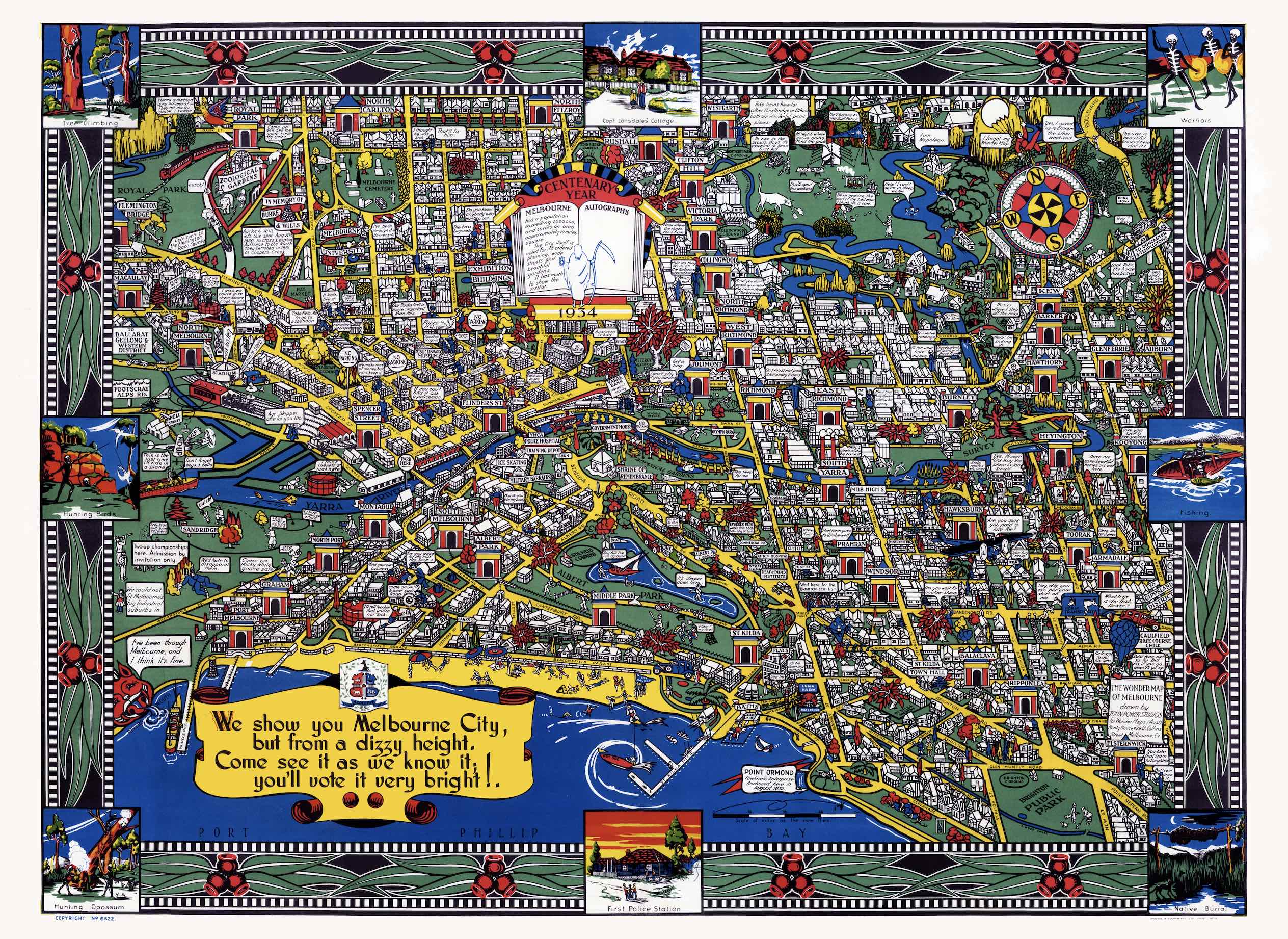 Wonder Map of Melbourne 1934 Jigsaw Puzzle - The Melbourne Map