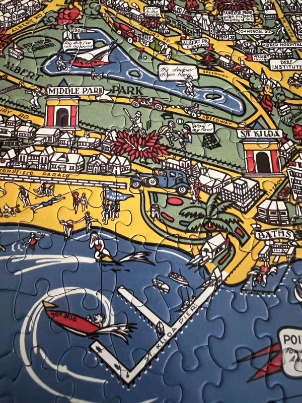 Wonder Map of Melbourne 1934 Jigsaw Puzzle - The Melbourne Map