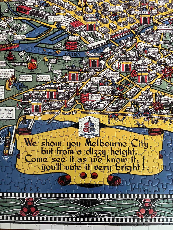 Wonder Map of Melbourne 1934 Jigsaw Puzzle - The Melbourne Map