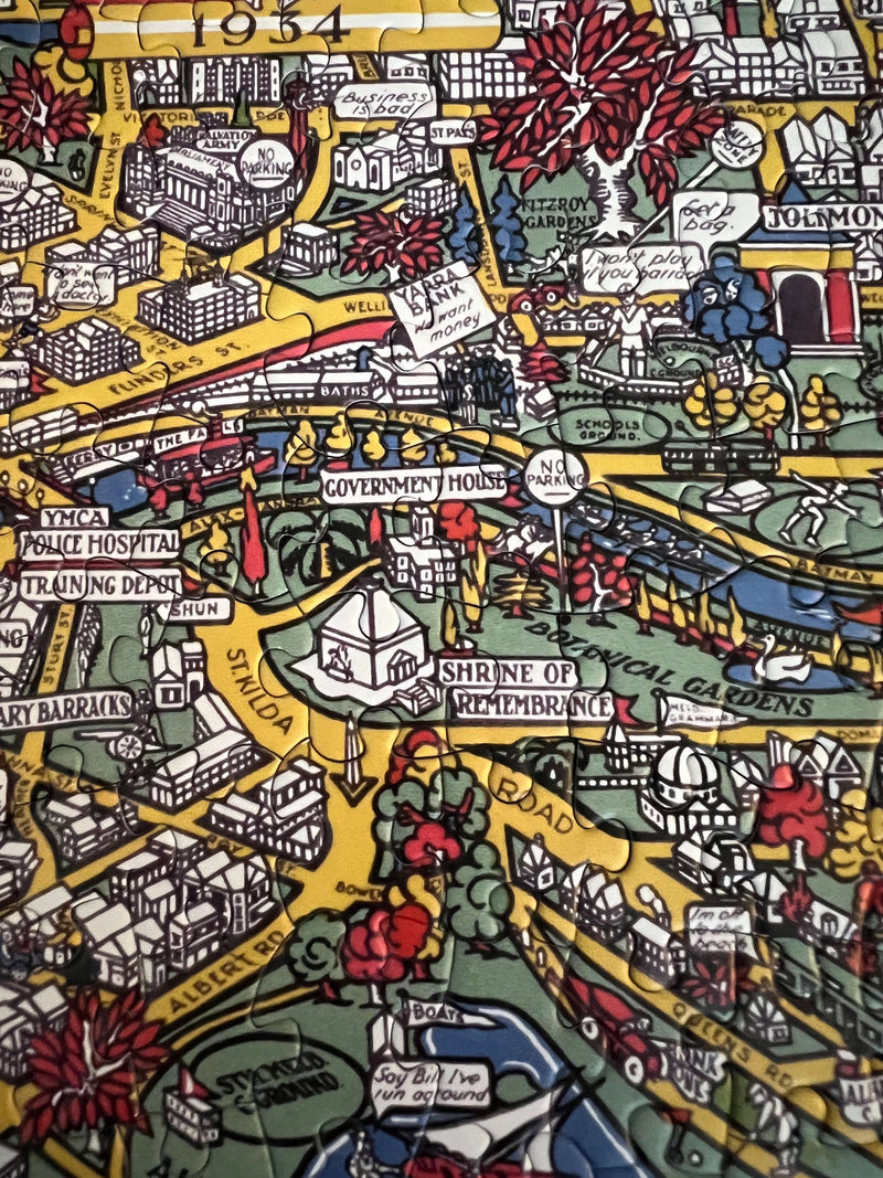 Wonder Map of Melbourne 1934 Jigsaw Puzzle - The Melbourne Map